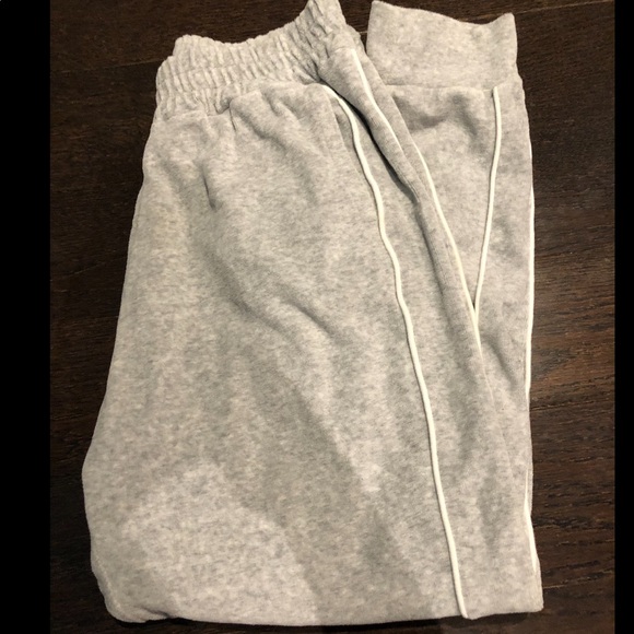 Garage | Pants & Jumpsuits | Grey Garage Velvet Sweatpants | Poshmark